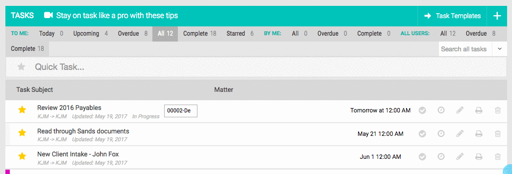 Quick ways to capture Time – CARET Legal