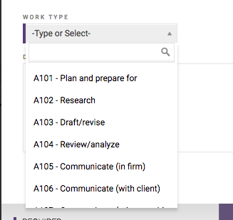 How do I create Time Entries with ABA Codes? – CARET Legal