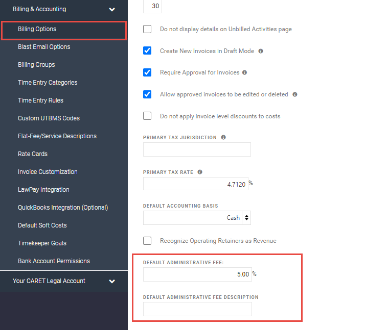 How do I set up Invoice Administrative Fees/Auto Charge based on a ...
