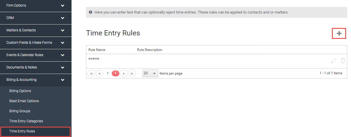 Time Entry Rules – CARET Legal