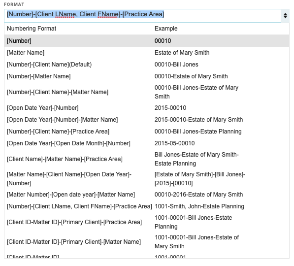 Can I change how my Matter Numbers are formatted? – CARET Legal